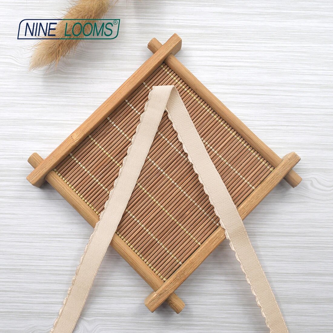 Эластичная лента NINE LOOMS, 10 мм, Nude, 2 ярда