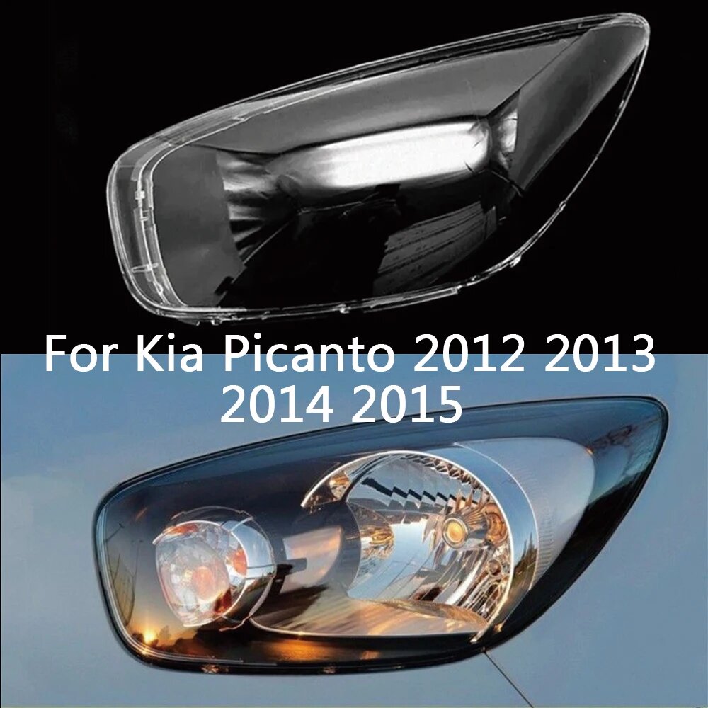 Для Kia Picanto 2012 2013 2014 2015, передняя фара автомобиля, крышка объектива, крышка лампы, абажур, фара, маска