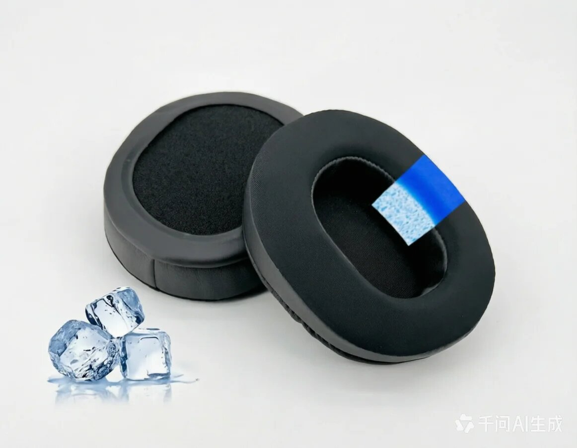 Кожаные амбушюры для наушников Audio-Technica Черный, Ice material