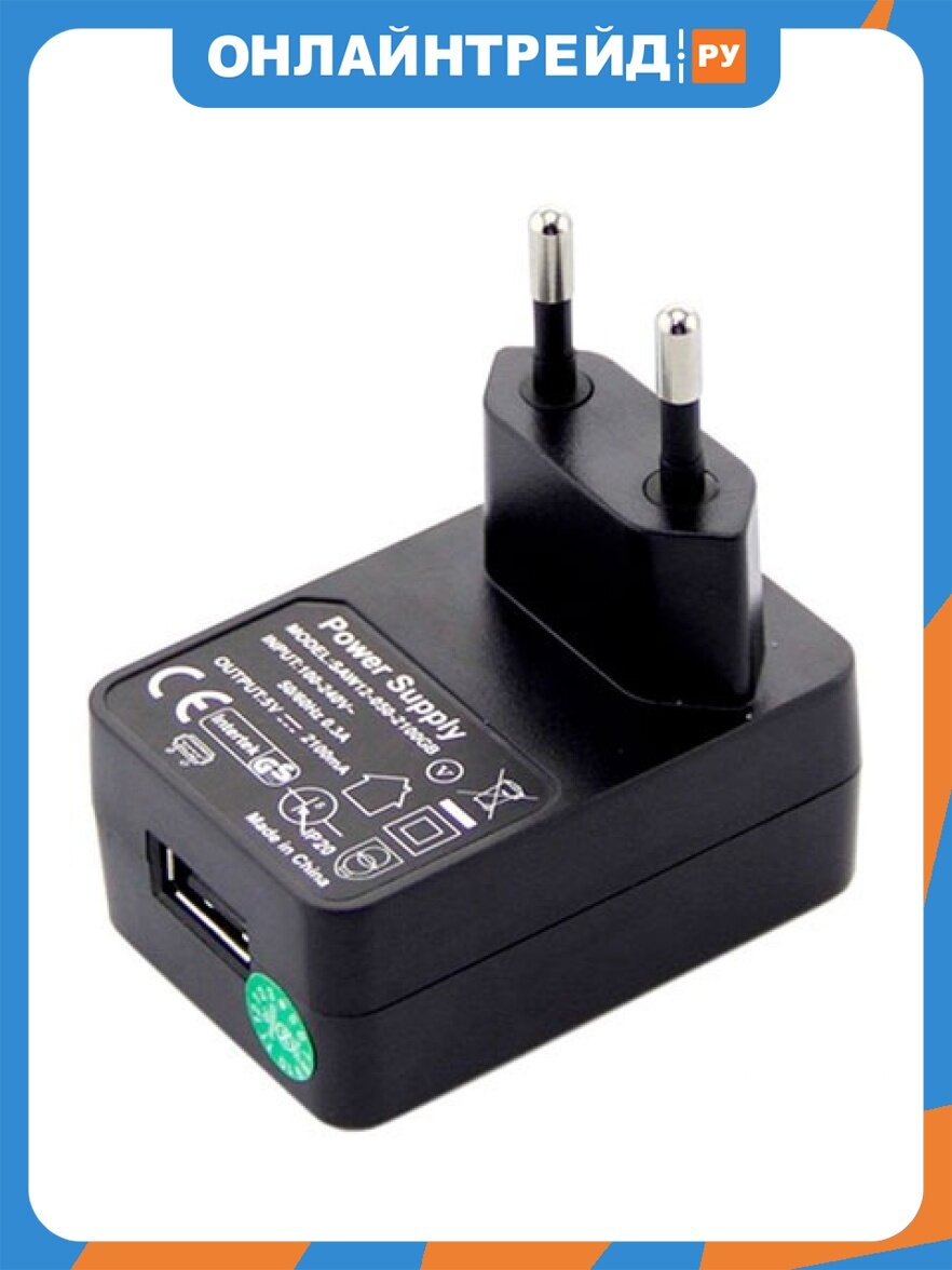 Адаптер питания Zebra ASSY: TC22/27 USB type A power supply adaptor (wall wart).