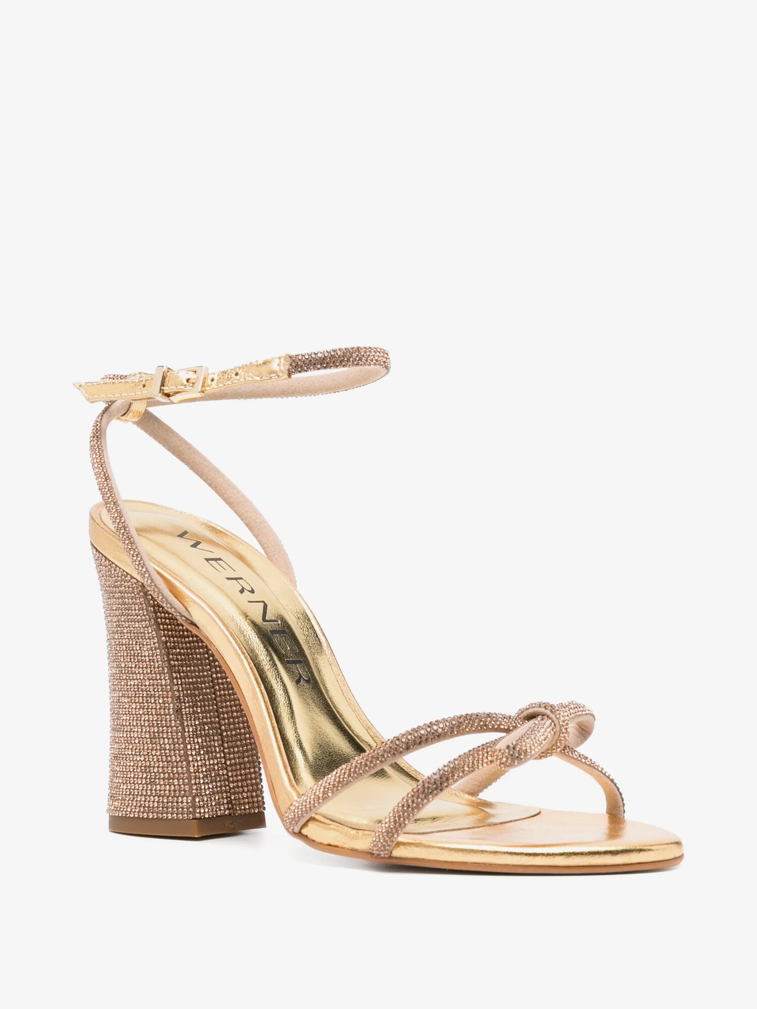 Босоножки Werner Bow-upper heeled sandals, размер 36, золотистый — фото 1