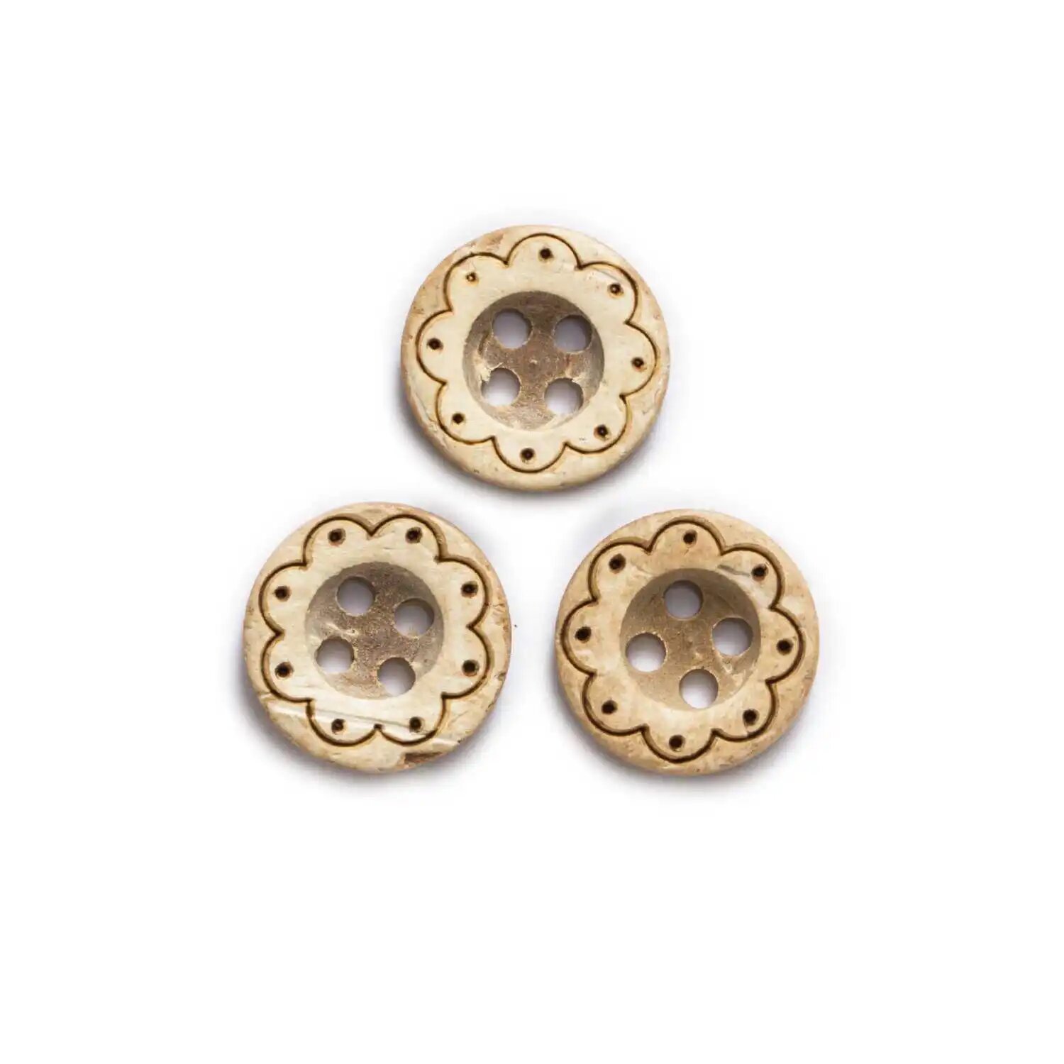 Кокосовые пуговицы 12.5mm, No.28