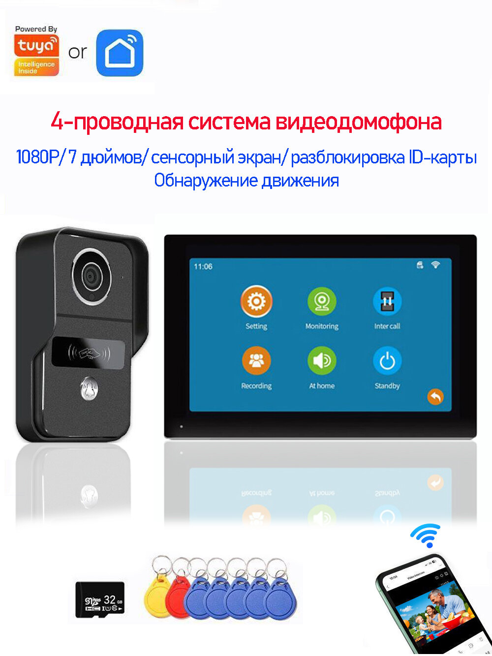 Комплектующие для монтажа домофона