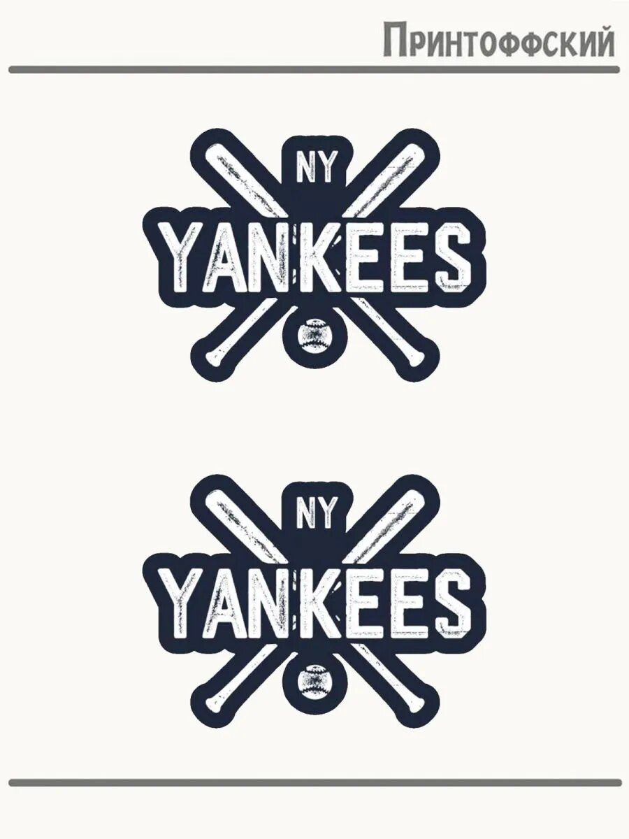 2-е (Две) Термонаклейки Yankees