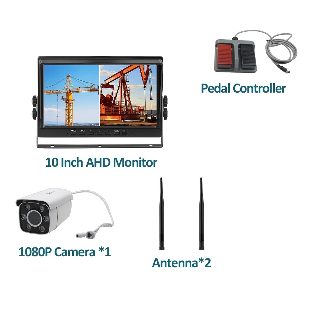 10-дюймовый IPS-экран DVR монитор 1080P 30-кратный оптический зум беспроводная камера Type-1, 64G