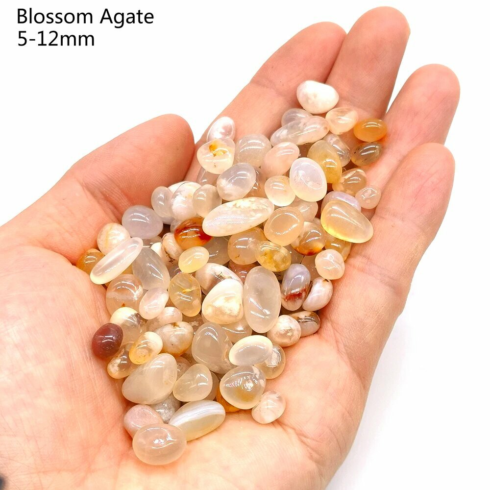 Синий аквамарин природный Бежевый, 100g, Blossom Agate