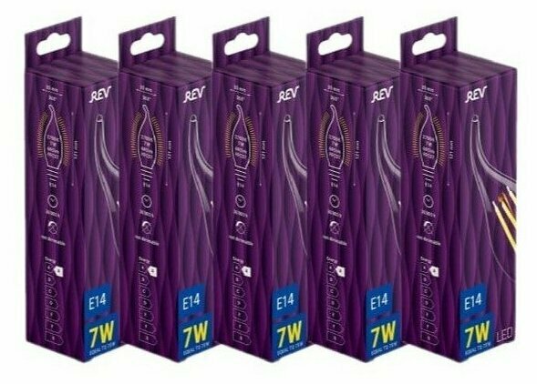 Лампа светодиодная (комплект 5 шт.) REV FILAMENT FC37, E14, 7W, 2700K, DECO Premium, 32432 4