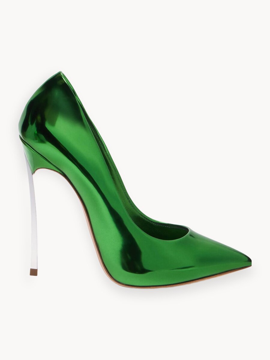 Туфли Casadei Blade Interstellar, размер 39, зеленый,