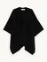 Накидка ROHE Double-faced poncho, размер OneSize, черный