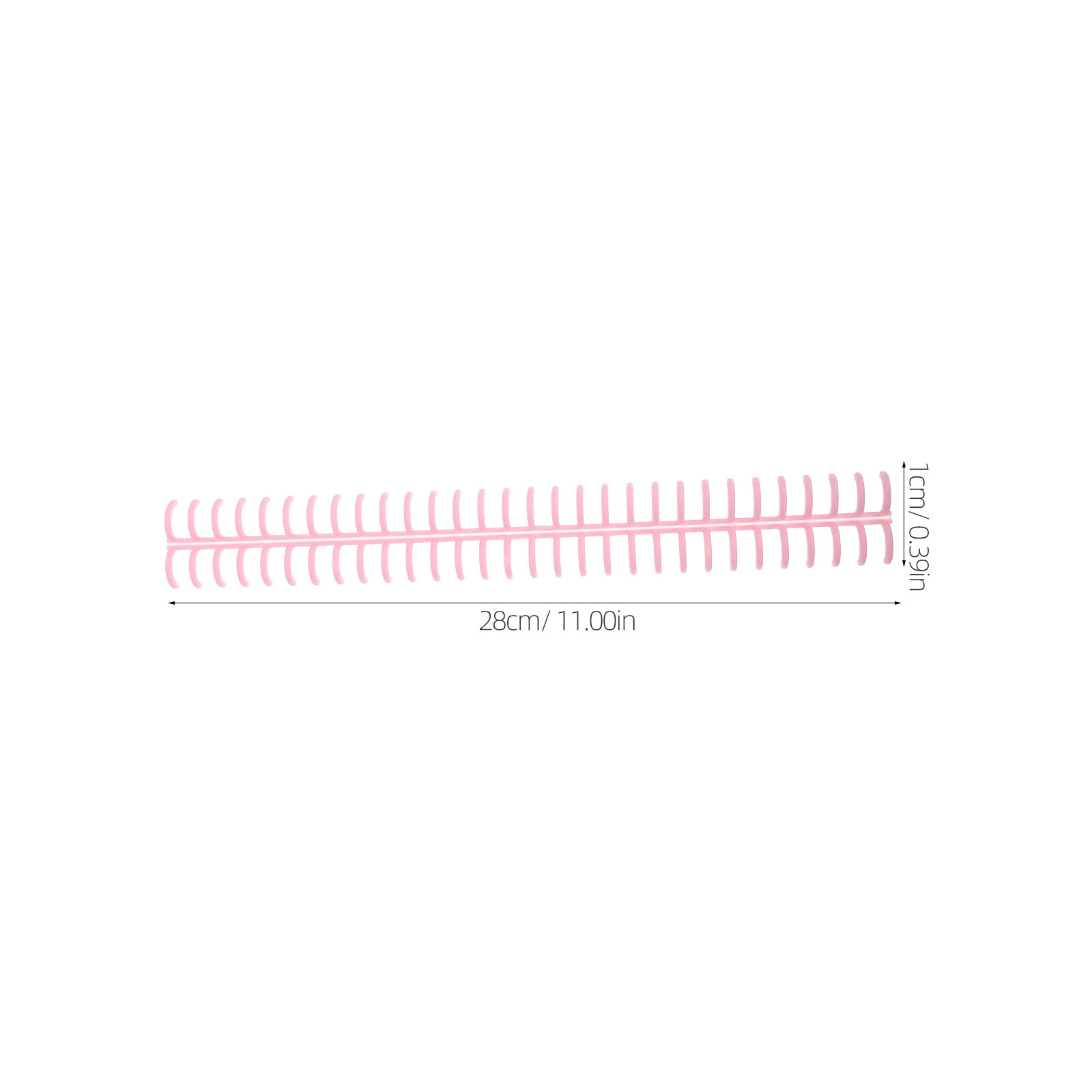 10 Штук Пластиковые Кольца Для Биндинга Тетрадей И Документов С Розовой Окраской Размер 28.00X1.00X1.00Cm