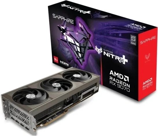 Видеокарта Sapphire Radeon RX 9070 Nitro+ OC 11349-01-20G, 16 ГБ