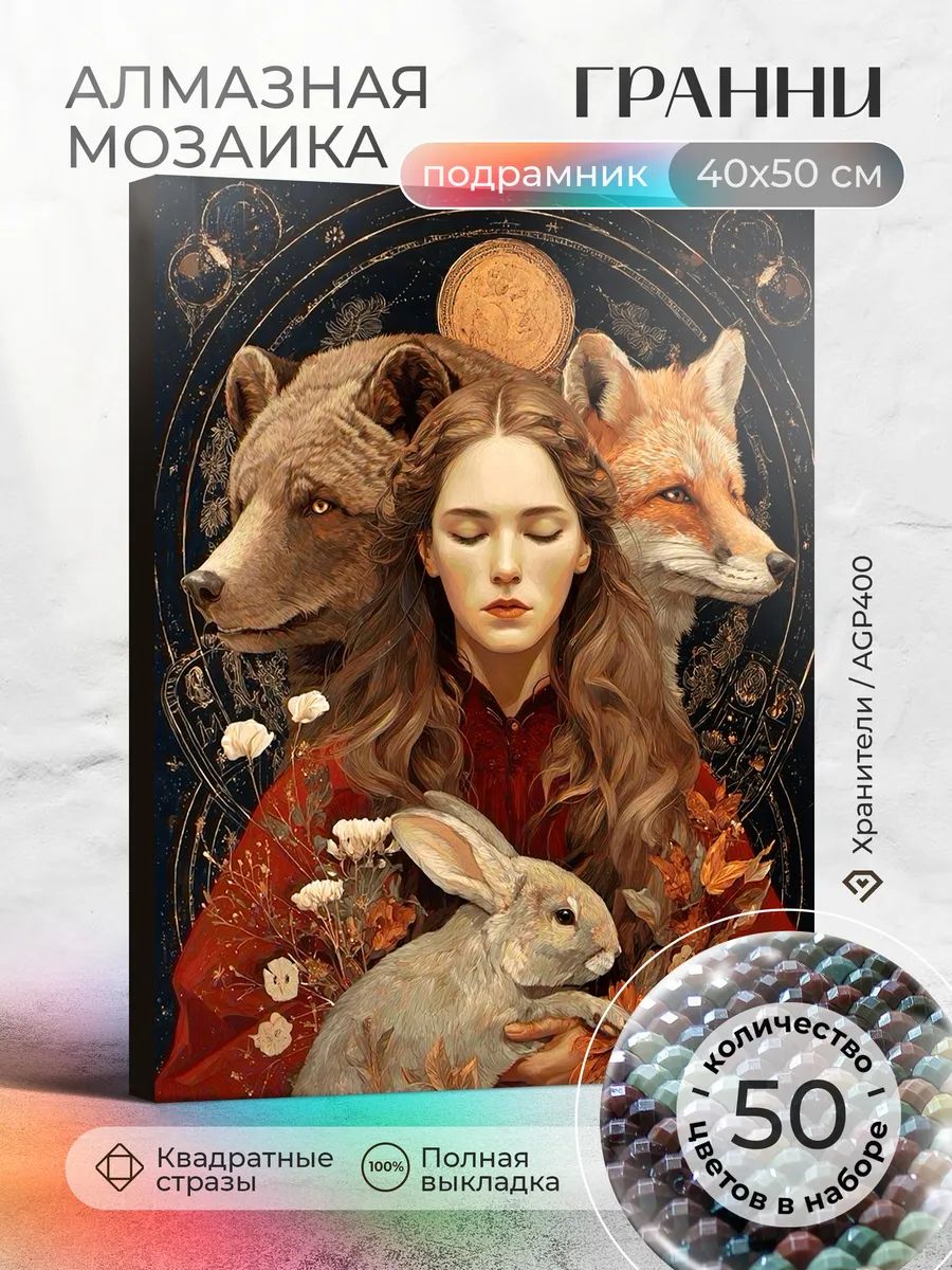 Набор для творчества на подрамнике "Хранители" размер 40х50 AGP400