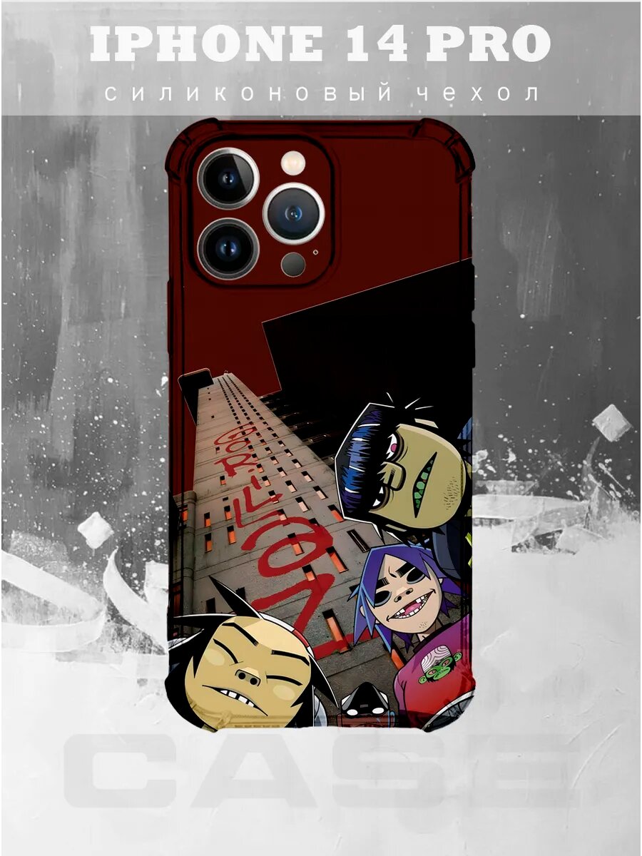 Чехол на IPHONE 14 PRO с принтом Gorillaz