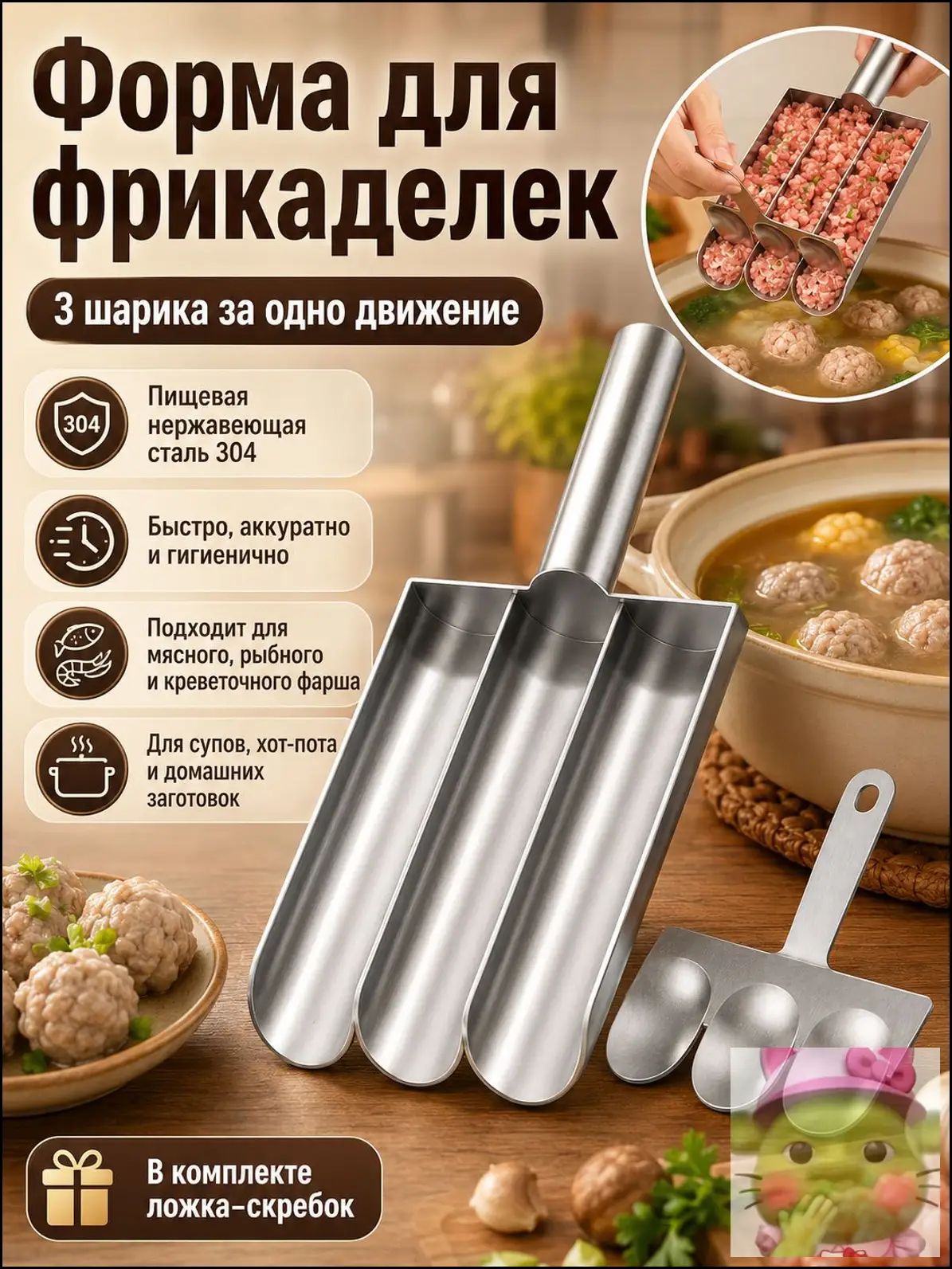Форма для выкладки 1 шт, длина 22.3 см