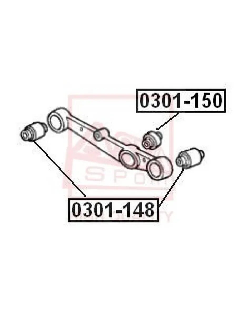 Сайлентблок заднего рычага Honda Civic 6 (EK/EJ9) 1995-2001