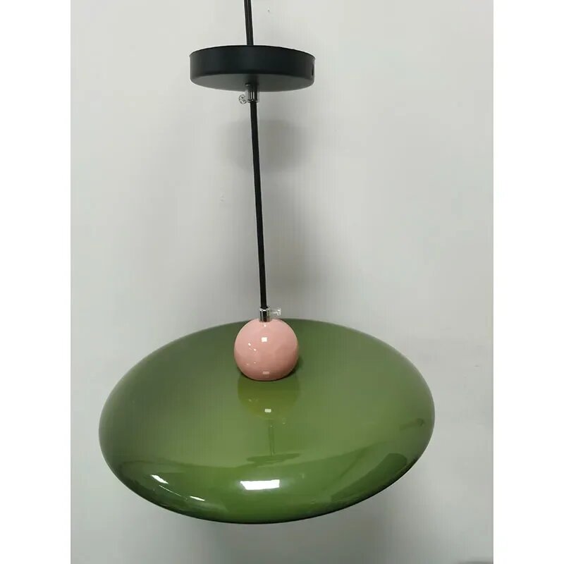 Подвесной светильник ZODOLAMP кремовый металлический 220В Green-pink, 20CM