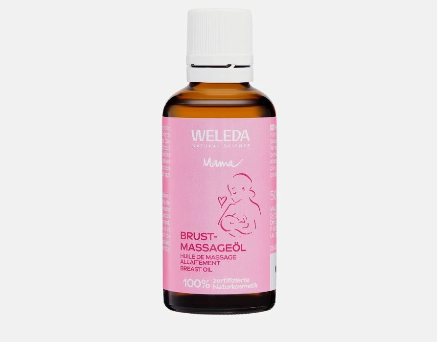 Масло для груди в период лактации, WELEDA nursing oil, 50 ml