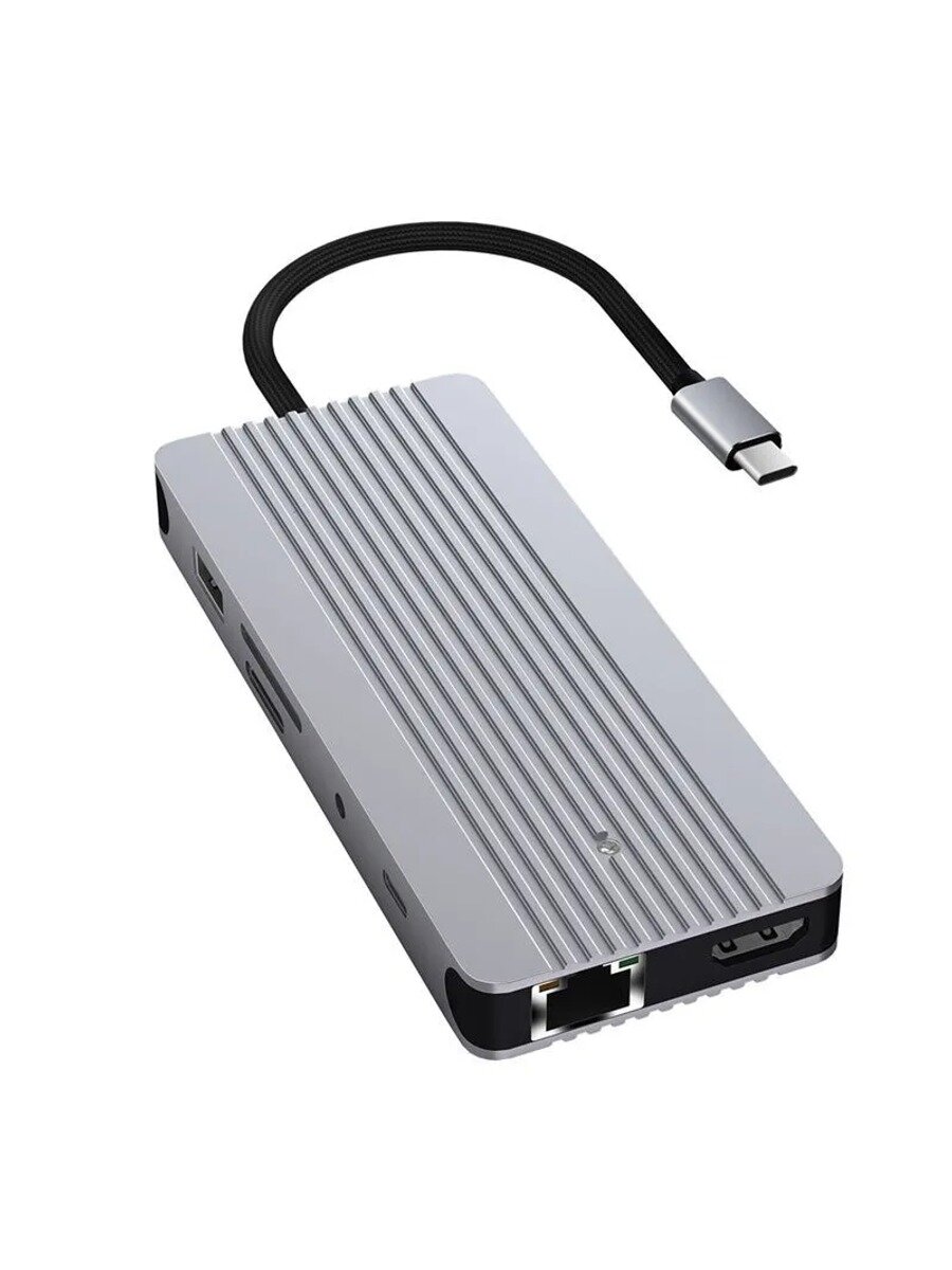 (J V E Y) 12-В-1 Твердотельный Накопитель M.2 SATA/NVME USB 3.0, Разветвитель RJ45 Gigabit