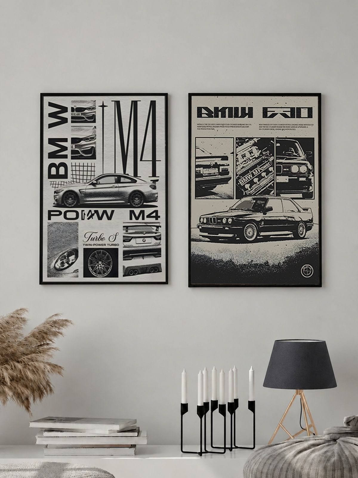 Набор Постеров / Плакатов Эстетика БМВ (BMW) 2 Листа А3