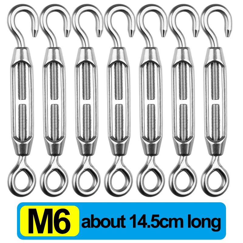 Талреп из нержавеющей стали M4/M5/M6 5PCS, M6