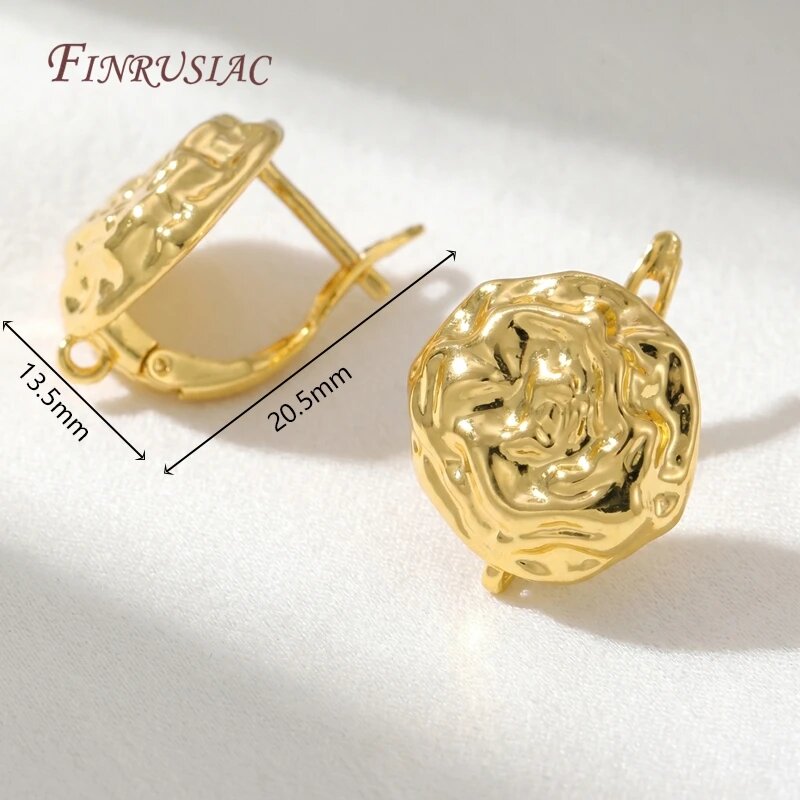 Французские застежки для серег FINRUSIAC, позолоченные 18-каратным 3 pairs, 18K Real Gold Plated