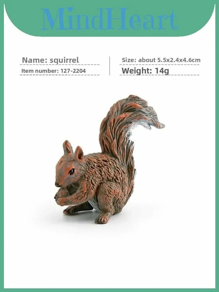 Сказочный набор фигурок лесных животных белка лиса кролик pvc для праздников и коллекционирования белка