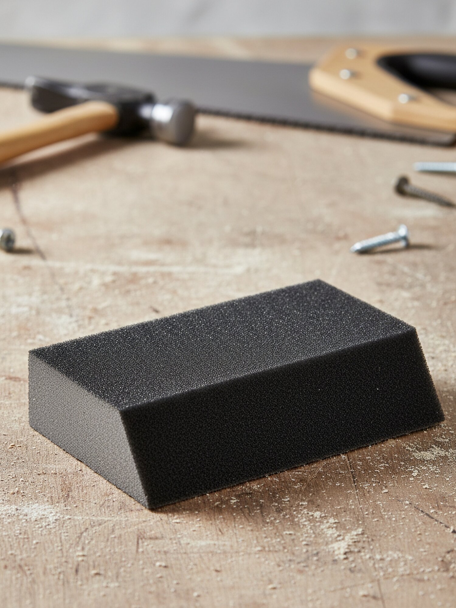 Шлифовальная губка Bartex P100, 125х75х25 мм, трапеция, средняя жесткость, абразивный блок для дерева и металла.