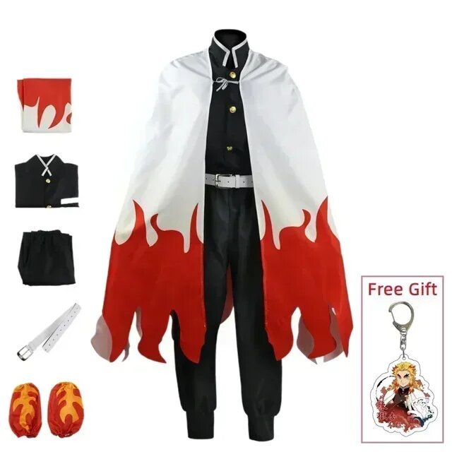Костюм Ренгоку Кёджуро из аниме для взрослых и детей Красный, XL, Costume