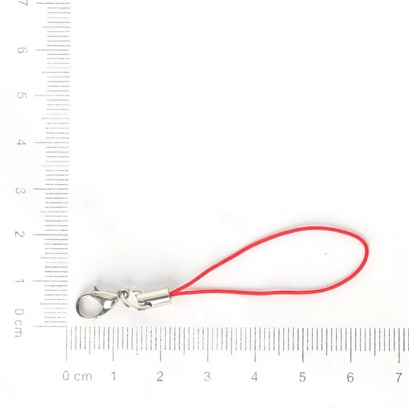 Шнурки для телефонов Beadia, нейлон, 7 см, 100 шт Красный, Red