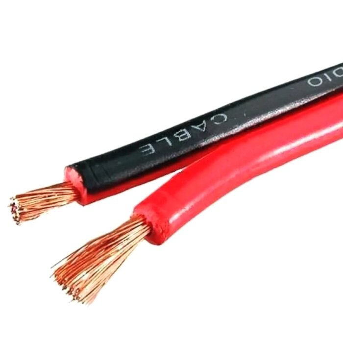 Акустический аудио кабель Premier 25-005 2*1мм для колонок и динамиков - 100м красно-чёрный