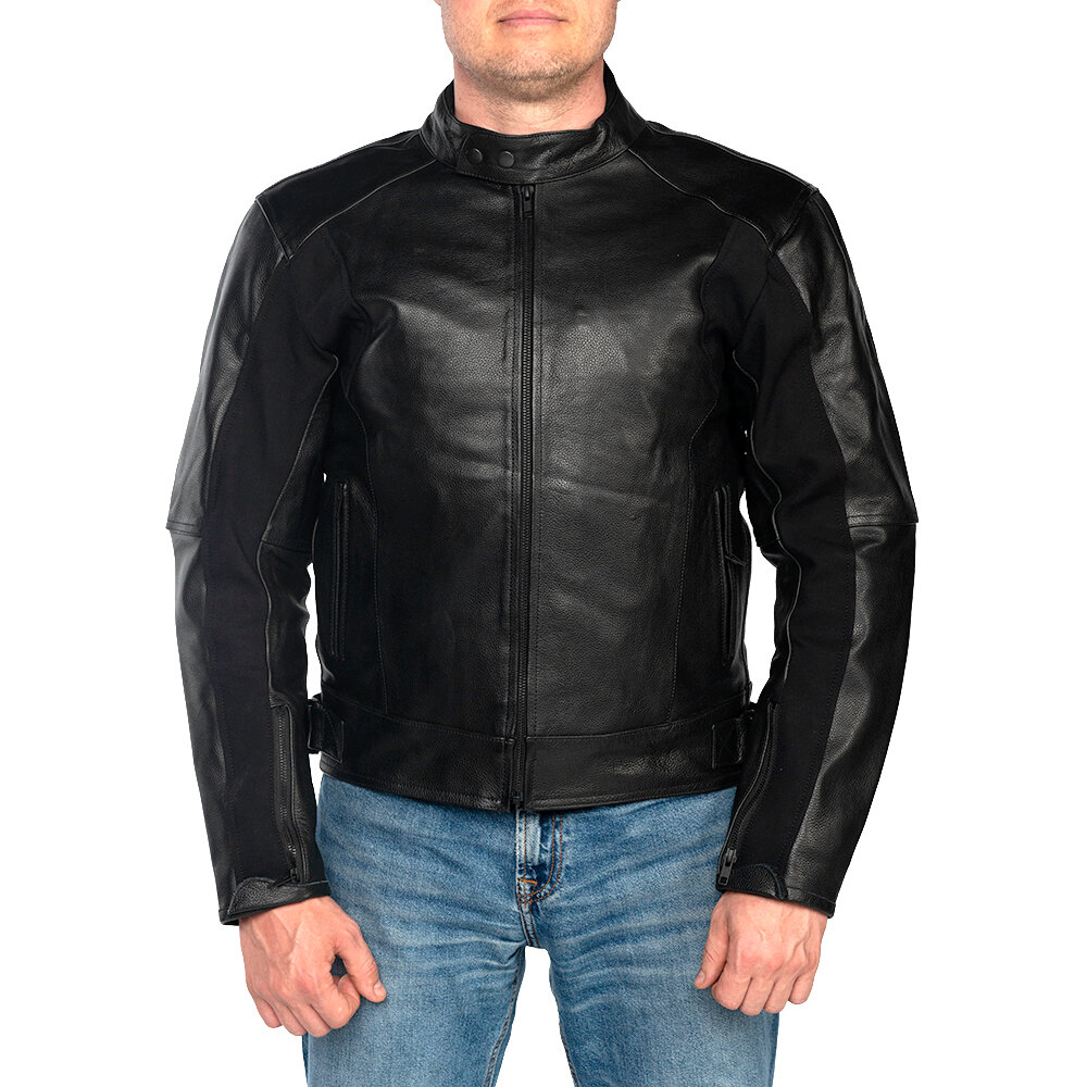Мотокуртка ARMO Priam кожа black. XXXL. Черный