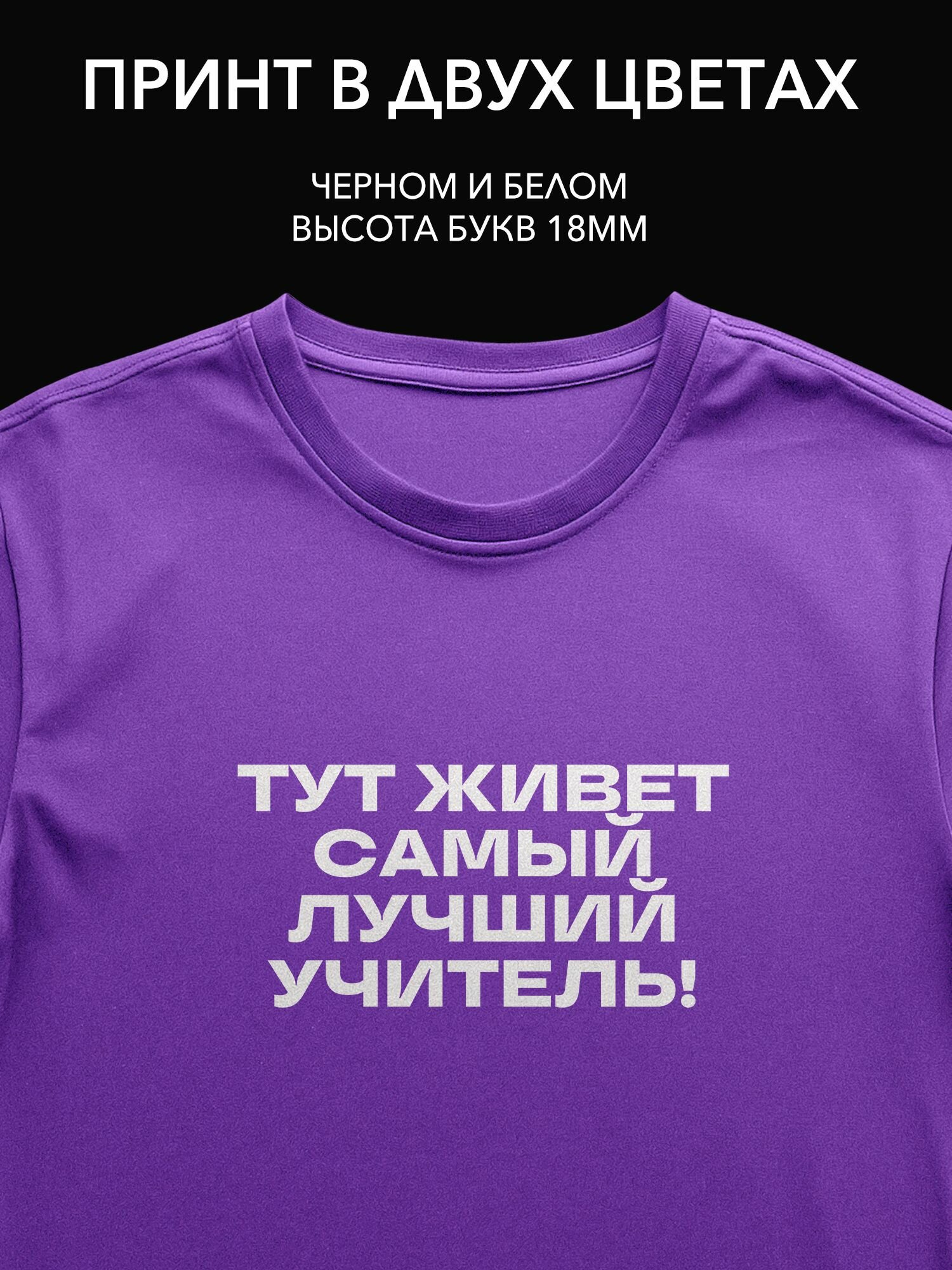 Термопринт "Тут живет самый лучший учитель!" для одежды - идеальный подарок на День учителя или профессиональный праздник!