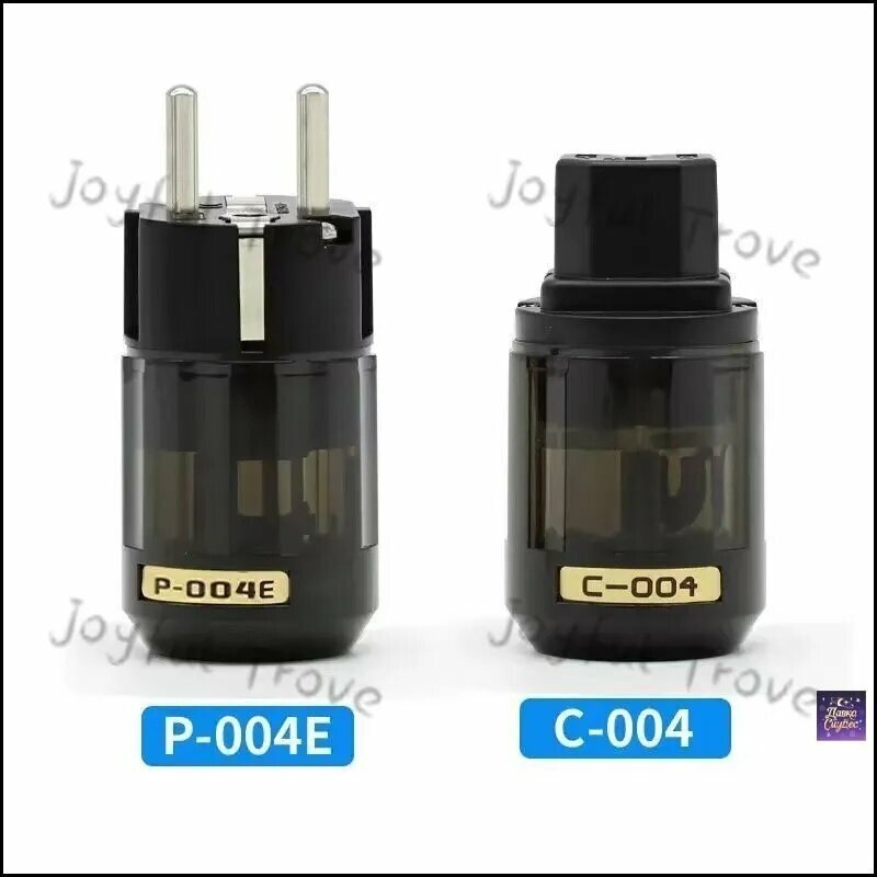 1 пара абсолютно новых Oyaide HIFI P-004 Schuko EU вилка питания с родиевым покрытием IEC динамик аудио шнур питания мужской женский разъем