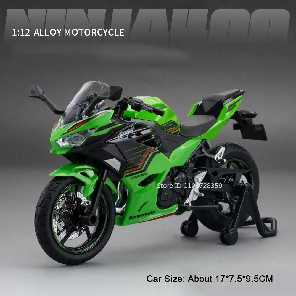Модель мотоцикла Kawasaki Ninja ZX-6R 1:12, цвет 400 Green