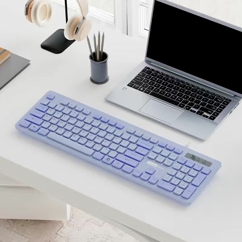 Lenovo KL31 Проводная клавиатура с шоколадными клавишами Full-Size USB для офиса и ПК