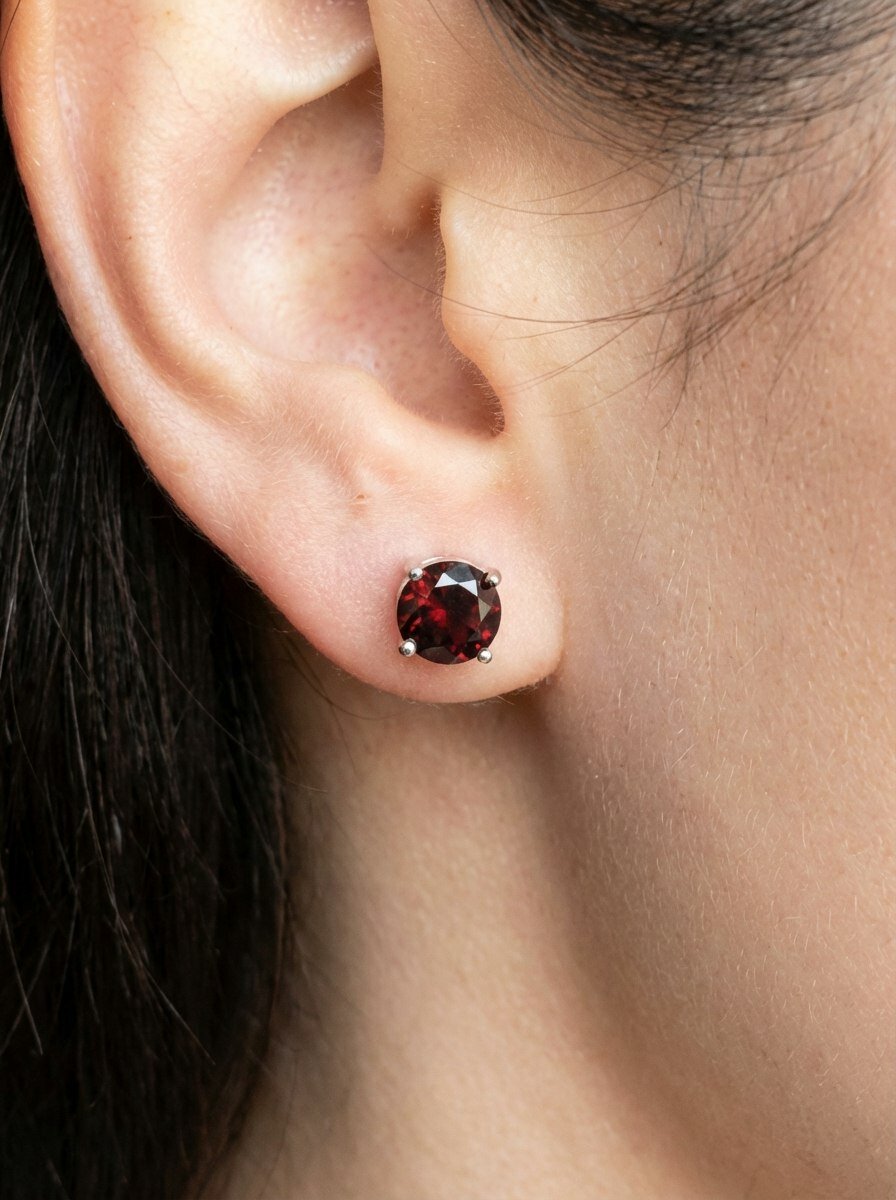 Серьги пусеты, серебро, 925 проба, родирование