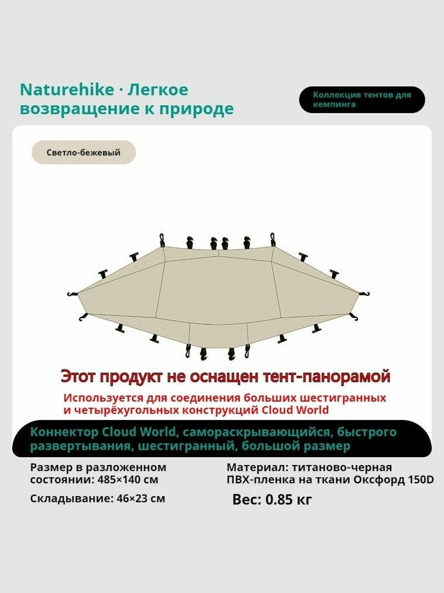 Naturehike Палатка туристическая самораскладывающаяся, быстрая установка CNK230WS014