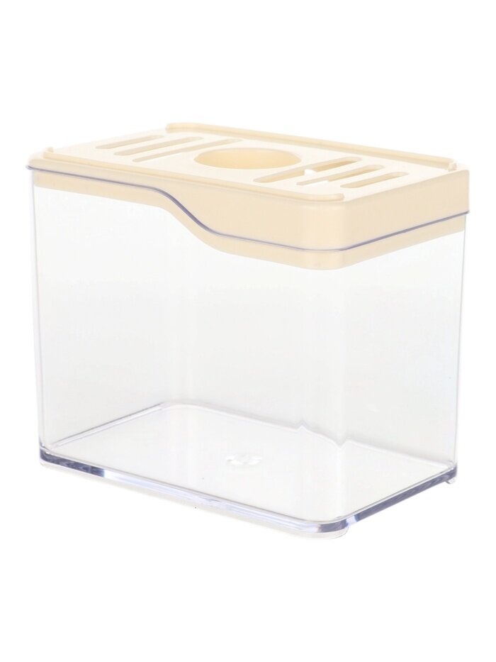 Аквариум настольный, 1.5 л, 12×8×10 см, бежевый