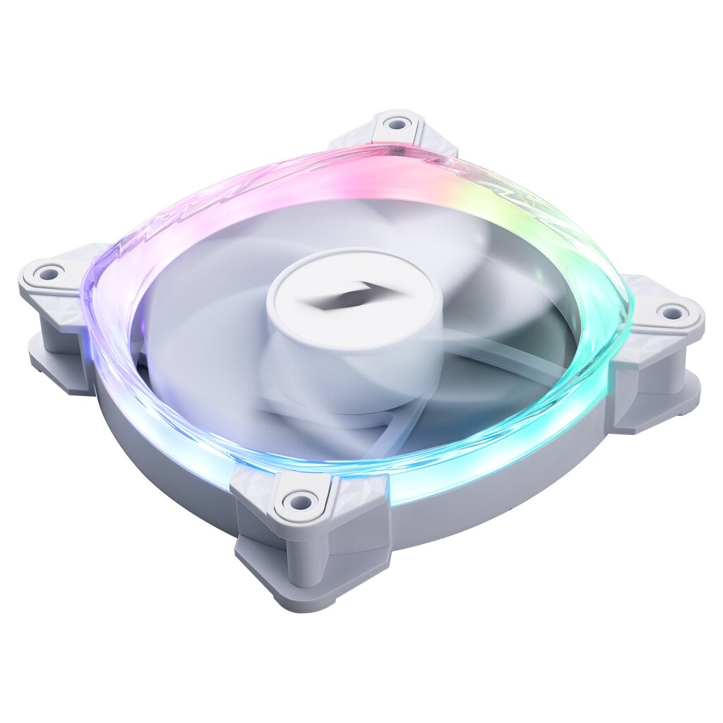 Комплект вентиляторов для корпуса 3 шт. 1STPLAYER FS7R White / 120mm Reverse ARGB 3pin 5V PWM 4pin 12V 600-800rpm 47.65cfm 32.2dBA / FS7R-WH / BULK