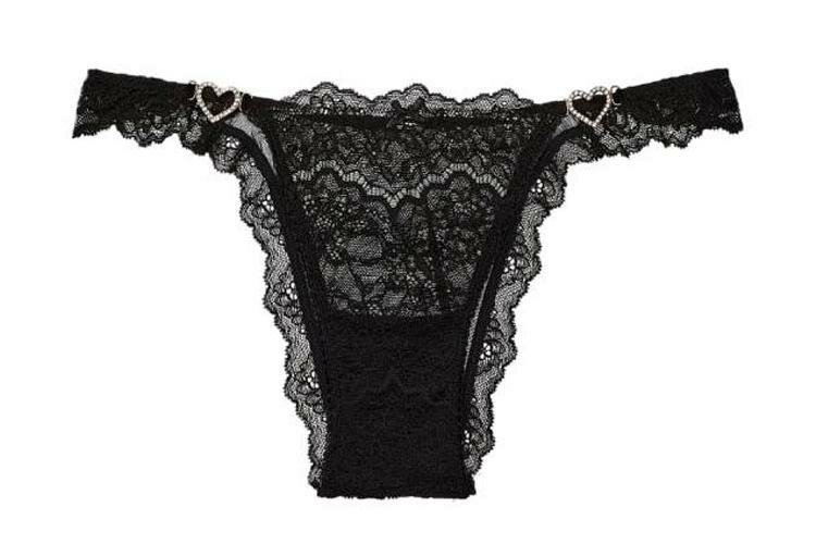 Трусики-стринги женские Victoria's Secret 9880449, черные, XS EU