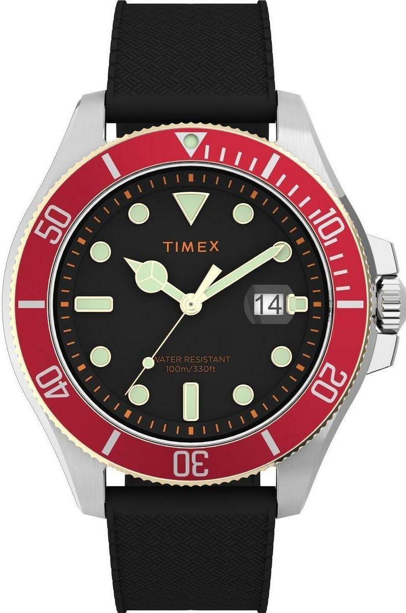 Наручные часы TIMEX, серебряный, черный — фото 1