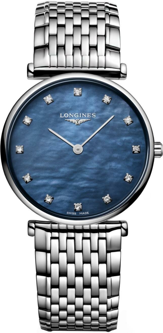 Наручные часы LONGINES, серебряный — фото 1