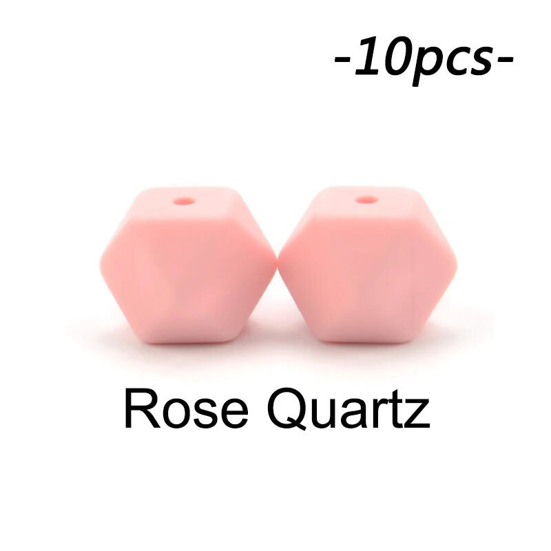 Силиконовые бусины Rose Quartz, 10 шт, 14 мм, розовый