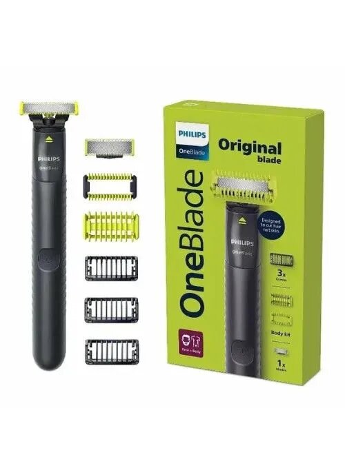 Philips Триммер для бороды и усов OneBlade QP1624/10, кол-во насадок 5