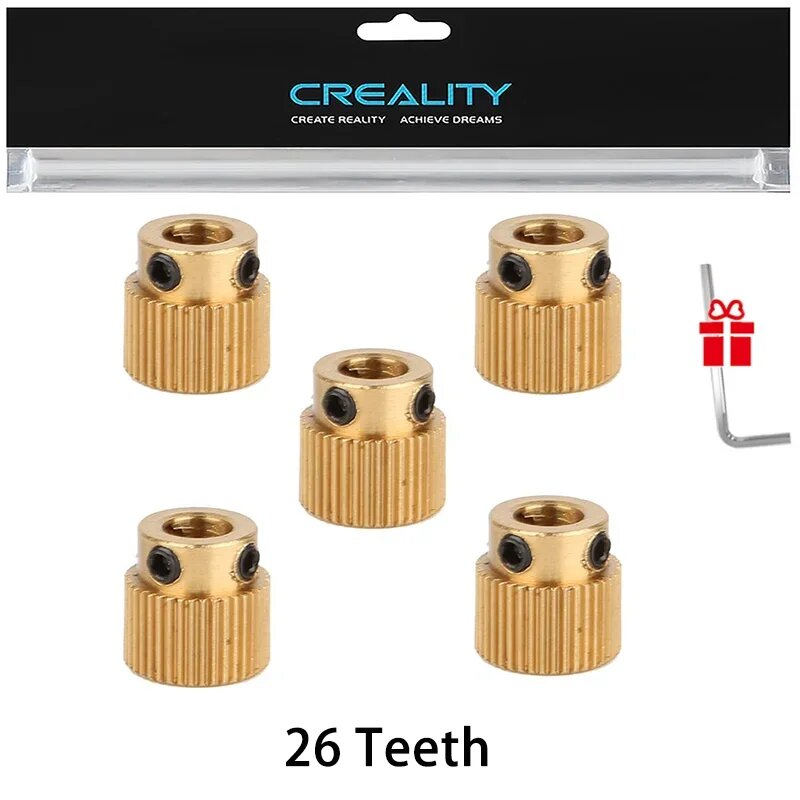 Creality шестерни для 3D-принтера, 26 Teeth, латунь
