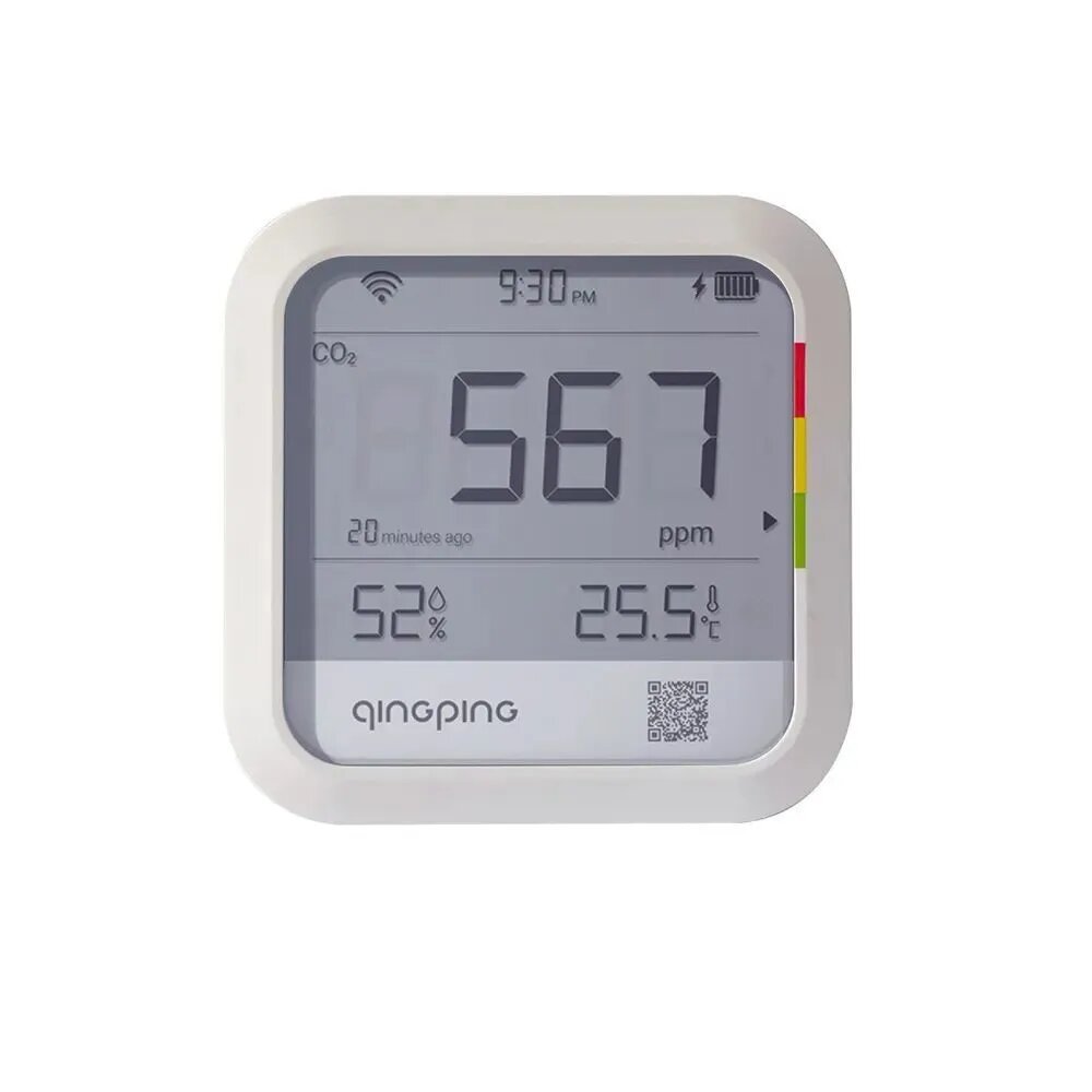 Датчик для метеостанции Qingping Air Monitor I86N для измерения CO2, температуры и влажности, белый
