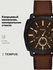 Наручные часы FOSSIL, черный, коричневый