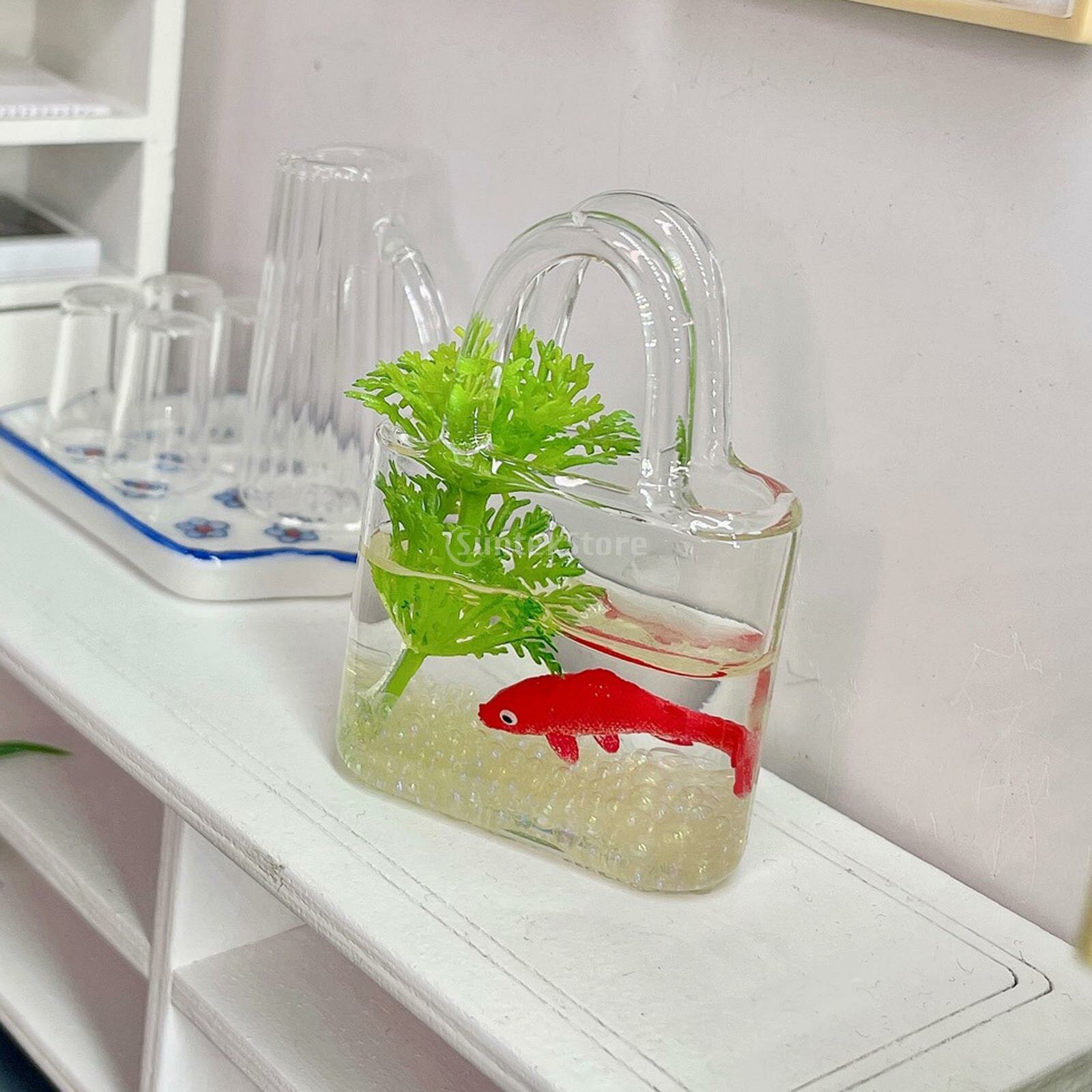 Мини-сумочка кукольного домика 1/6 1/8 Fish Tank 5,8 смx4 см