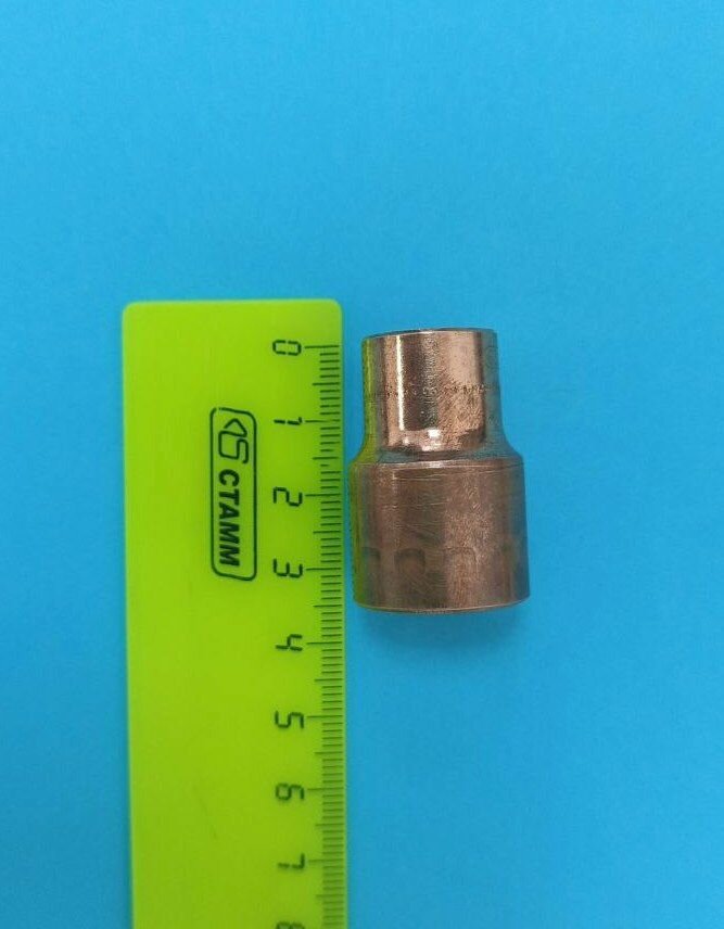 Муфта медная переходная под пайку 18х15мм однораструбная SUDO