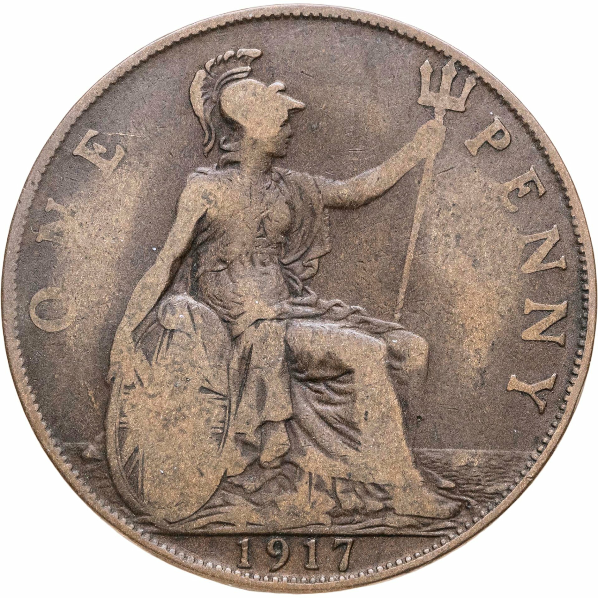 Великобритания 1 пенни (penny) 1917